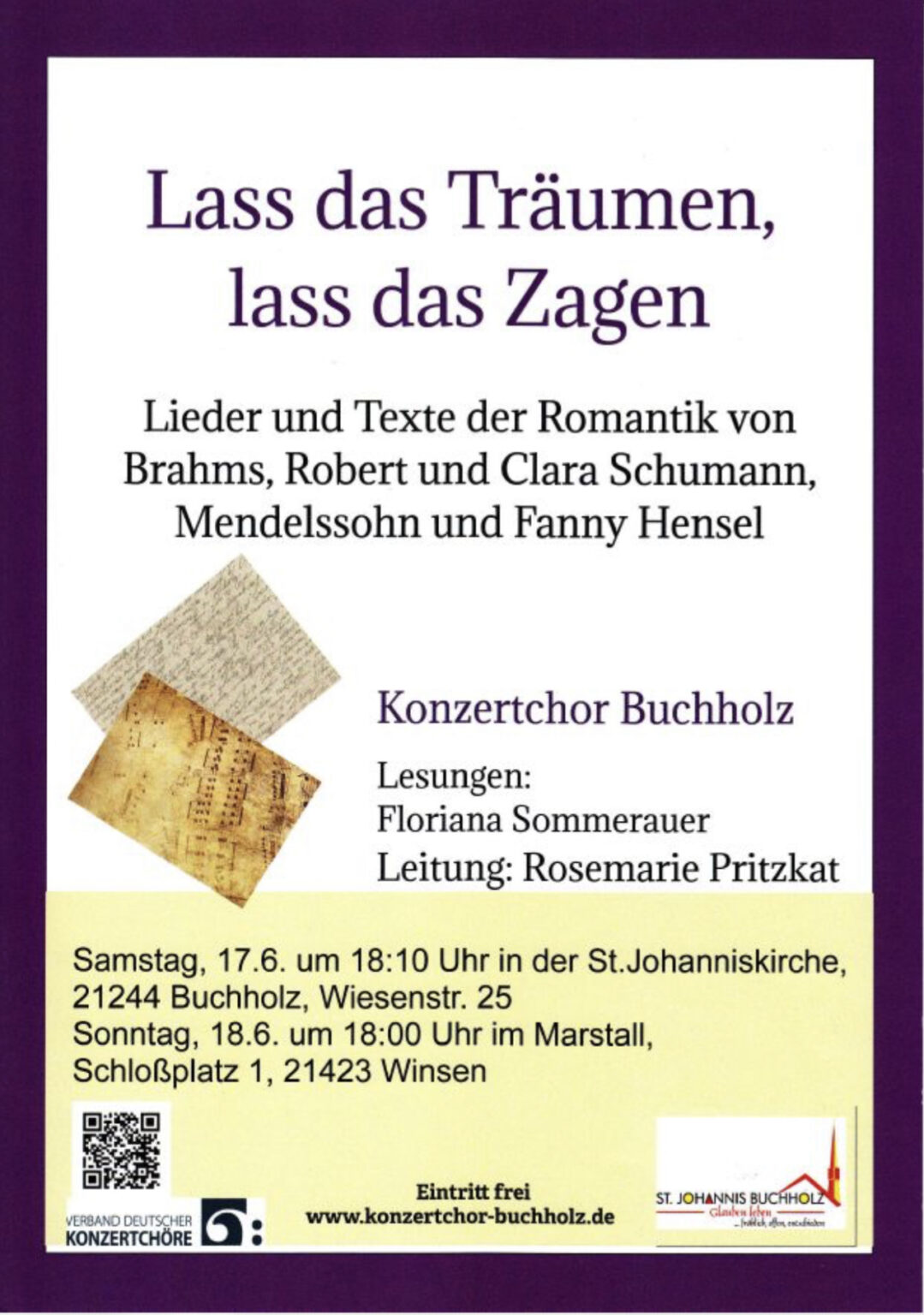 Lass das Träumen, lass das Zagen - Kulturstiftung-Seevetal